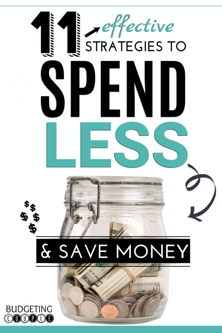 11 Tips to Spend Less and Save More Money - Budgeting Couple