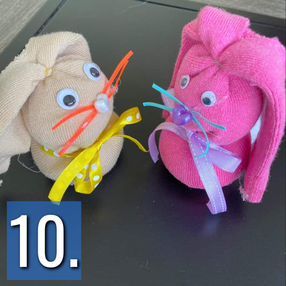 DIY Easter Sock Bunny Kids Craft (Cheap) - Budgeting Couple