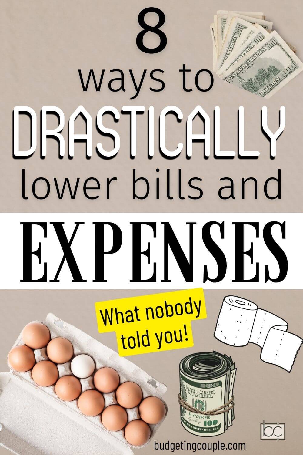 8 Ways to Drastically Cut Monthly Expenses - Budgeting Couple