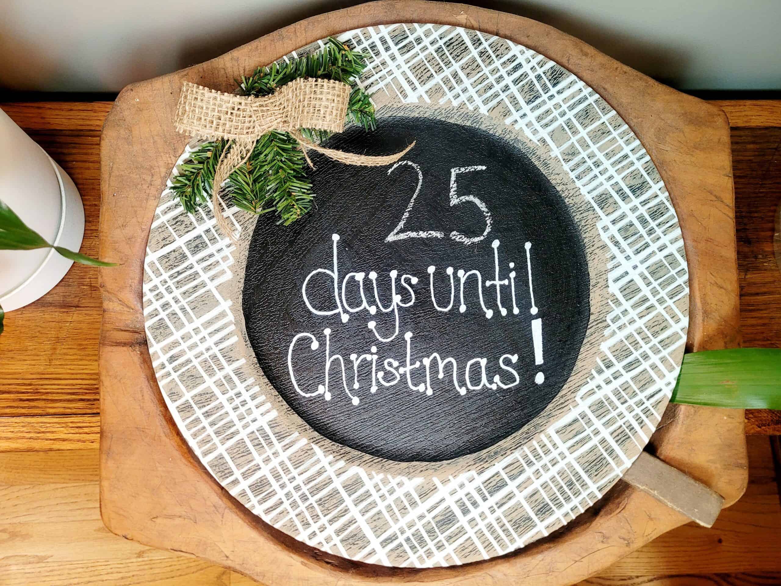 Fun DIY Christmas Countdown Plate - Budgeting Couple