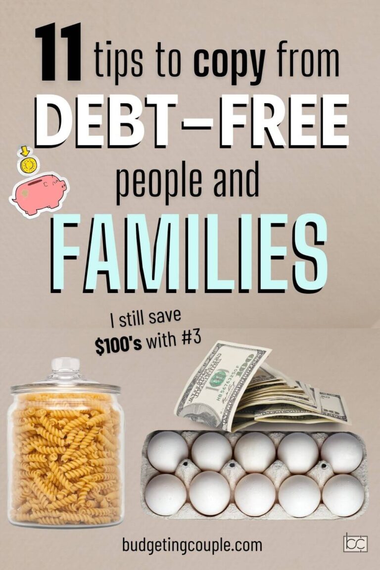 11 Habits of Debt-Free Families - Budgeting Couple