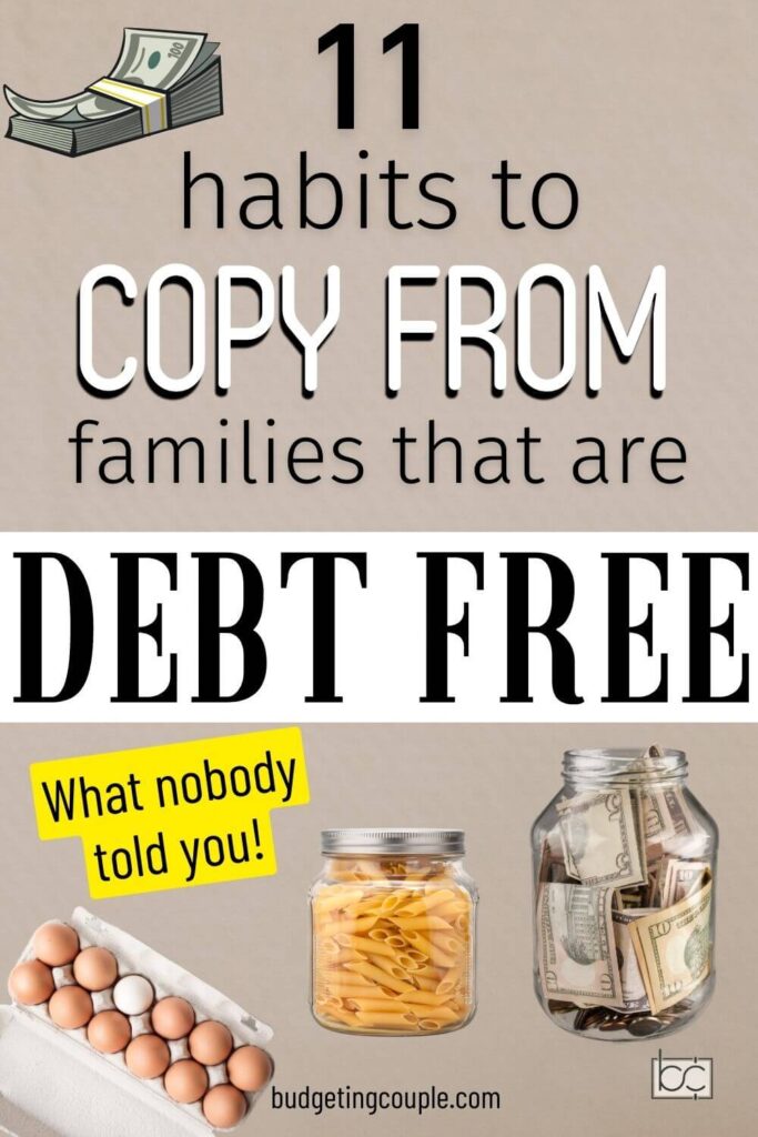 11 Habits of Debt-Free Families - Budgeting Couple