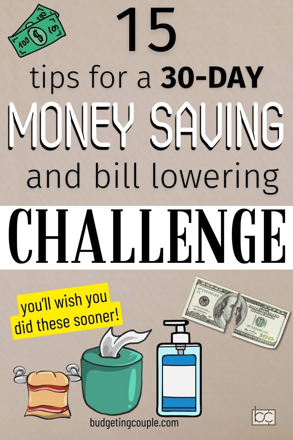 30-Day Money Savings Challenge - Budgeting Couple