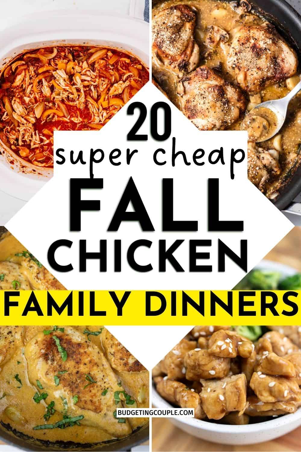 20 Cheap Chicken Recipes for Fall - Budgeting Couple