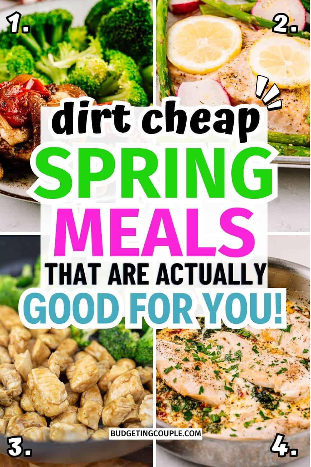20 Cheap Spring Meals - Budgeting Couple
