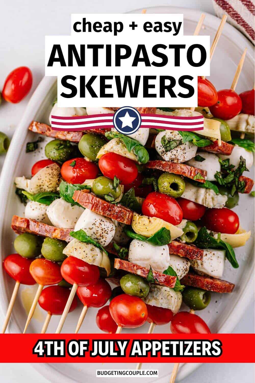 Antipasto Skewers - Budgeting Couple